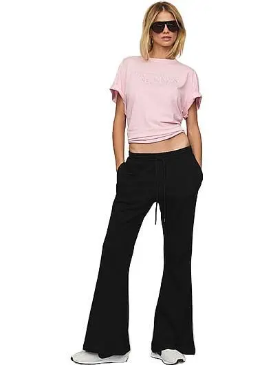Victoria's Secret Off-duty Terry Flare Sweatpant - Black