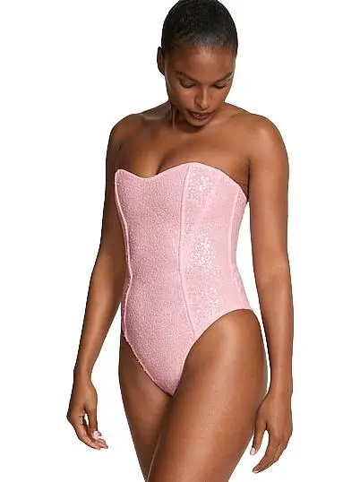 Victoria's Secret Dream Angels Sequin Strapless Bodysuit - Print