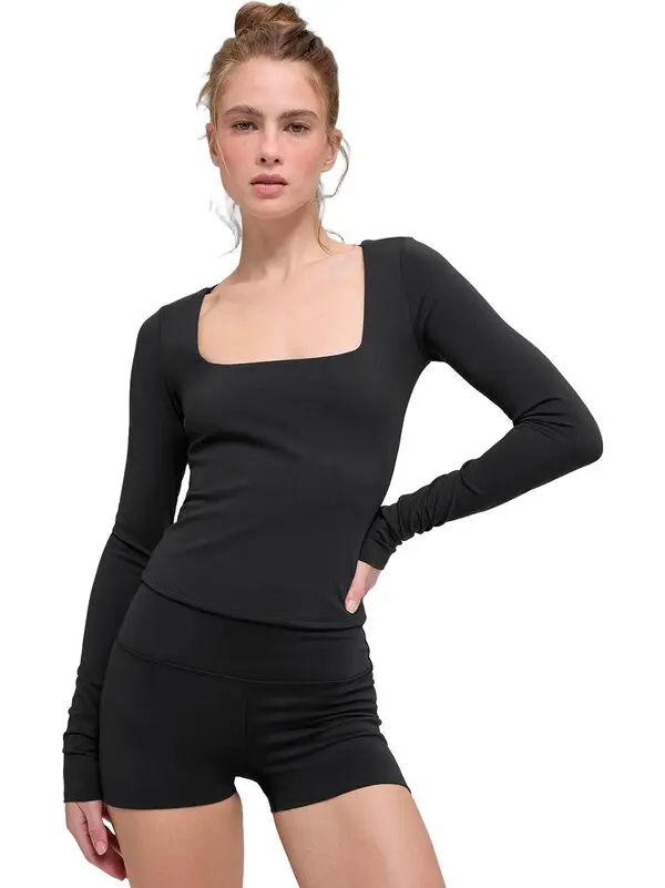 Alo Yoga Softsculpt Precision Long Sleeve Top - Black