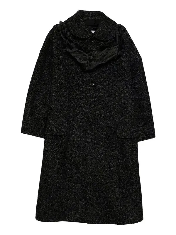 Comme Des Garçons Single-breasted Coat - Black