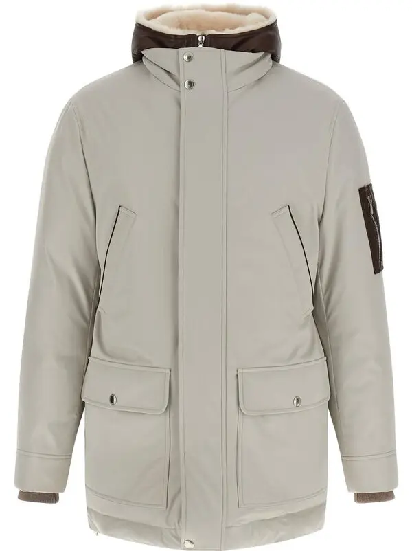 Brunello Cucinelli Membrane Nylon Parka - Gray