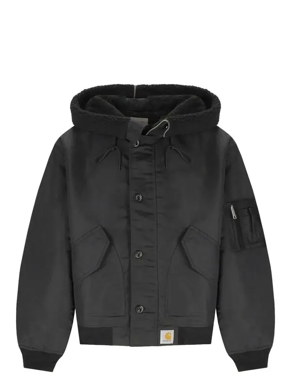 Carhartt Work In Progress Oltero Hooded Bomber Jacket - Black