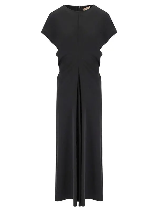 TWINSET Midi Technical Fabric Dress - Black