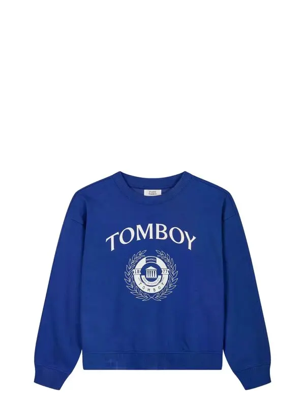 STUDIO TOMBOY Cotton Graphic Sweatshirt - Blue
