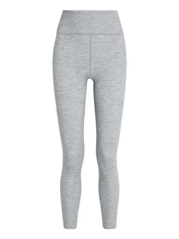 Cordova Stowe Cropped Ribbed Woolblend Leggings - Light Gray