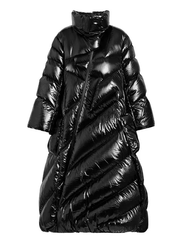 Perfect Moment Ariel Quilted Glossed Down Coat - Black