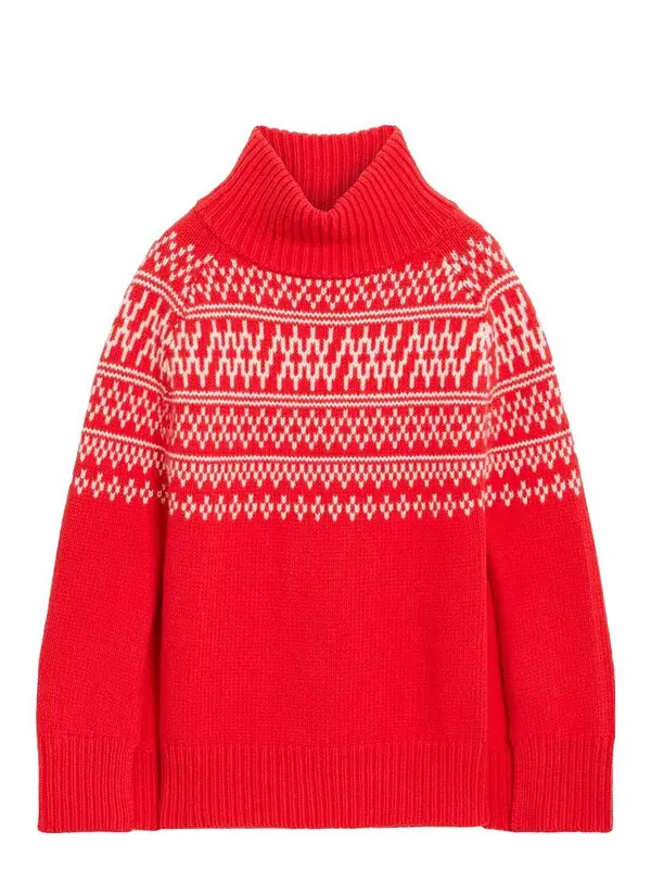 WE NORWEGIANS Setesdal Merino Wool And Cashmere-blend Turtleneck Sweater - Red