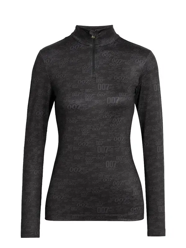 Bogner Printed Stretch-jersey Base Layer - Black