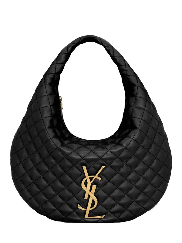 Saint Laurent Icare Quilted Shoulder Bag - Black