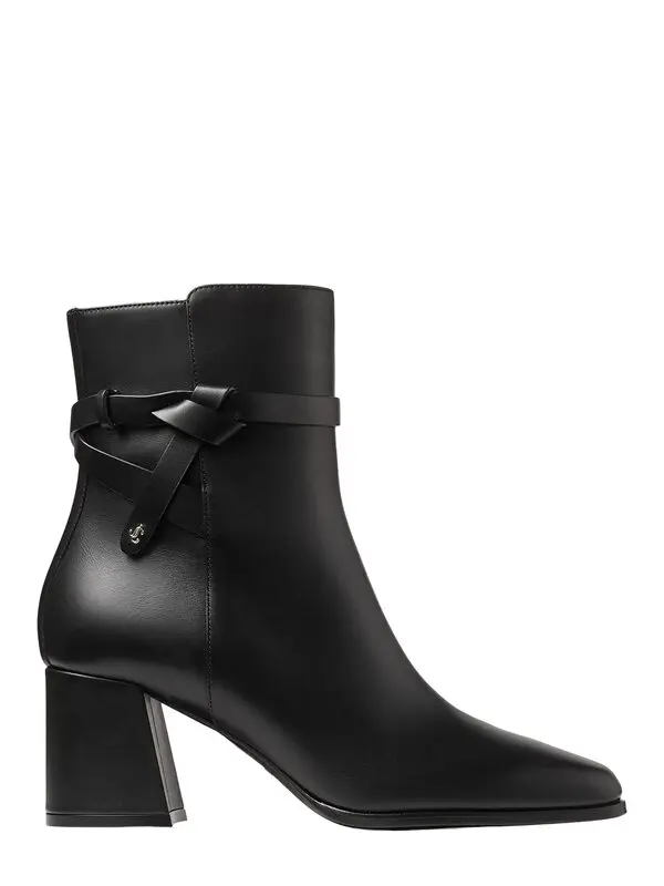 JIMMY CHOO Lawton Ab 65 Leather Heeled Boots - Black