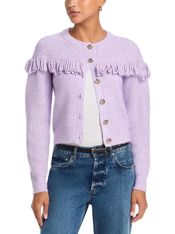 Generation Love Shifra Crewneck Cardigan Sweater - Lilac