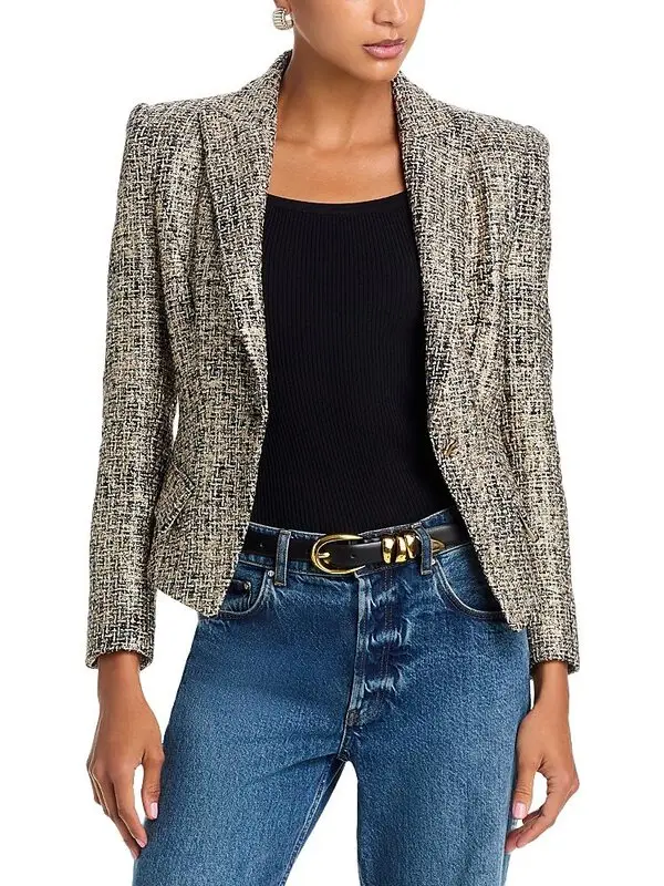 Generation Love Mara Tweed Blazer - Gold Multi