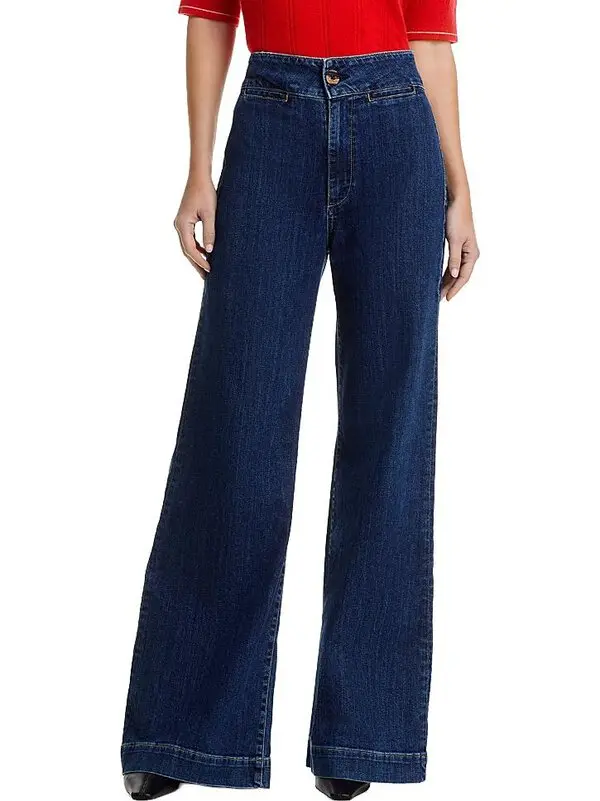 ASKK NY Brighton High-rise Wide-leg Jeans - Mercury