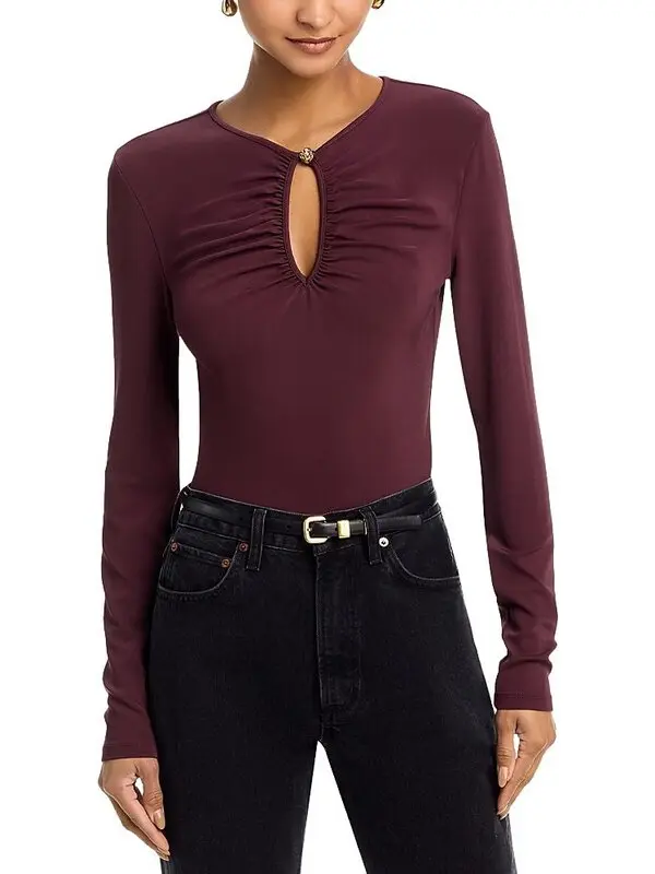 FRAME Keyhole Top - Cabernet