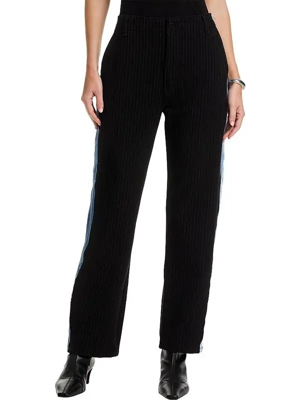 ASKK NY Tomboy Tuxedo High-rise Pants - Pinstripe