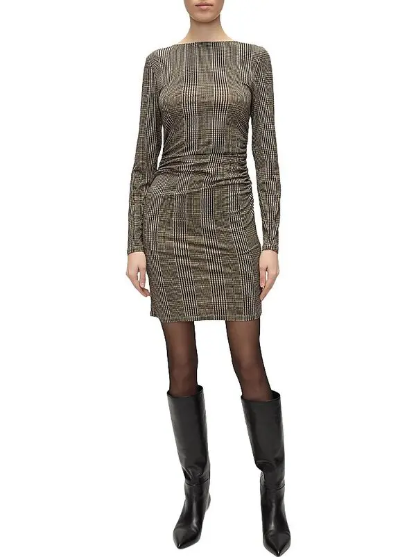 Veronica Beard Charissa Long Sleeve Dress - Dark Acorn Multi