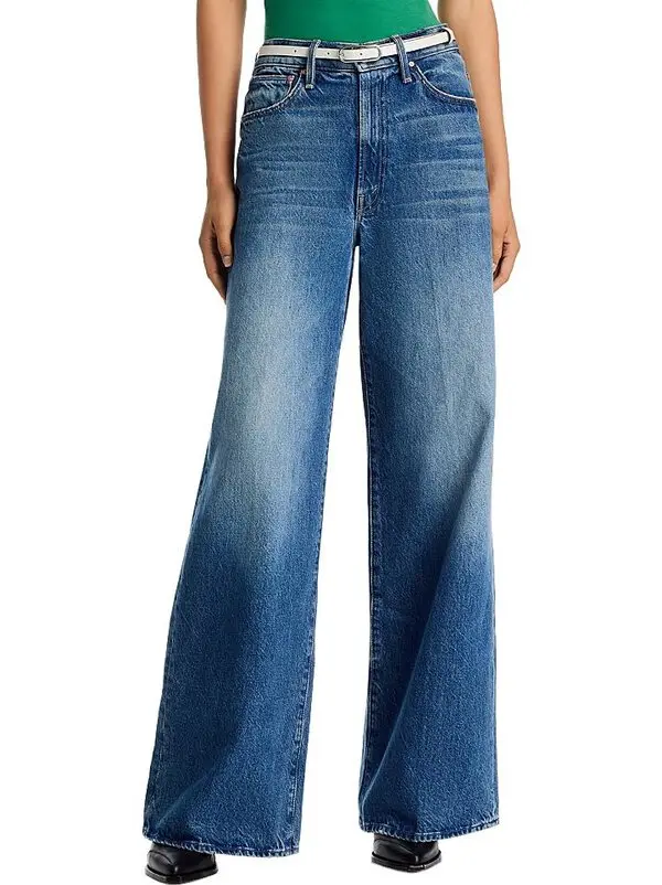 MOTHER The Ditcher Roller Zip Sneak High Rise Jeans - Remember When