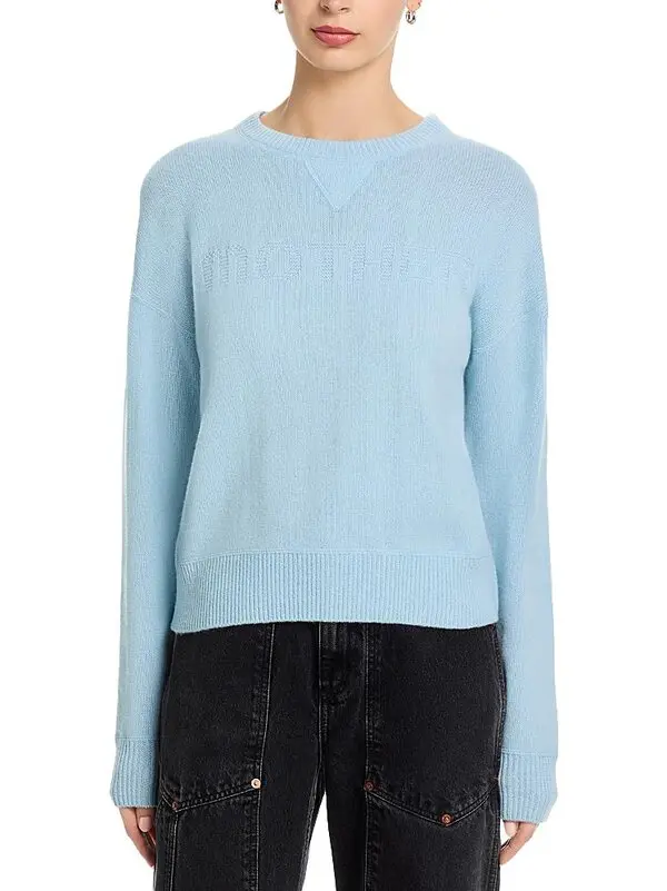 MOTHER The Logo Cashmere Jumper - Light Blue