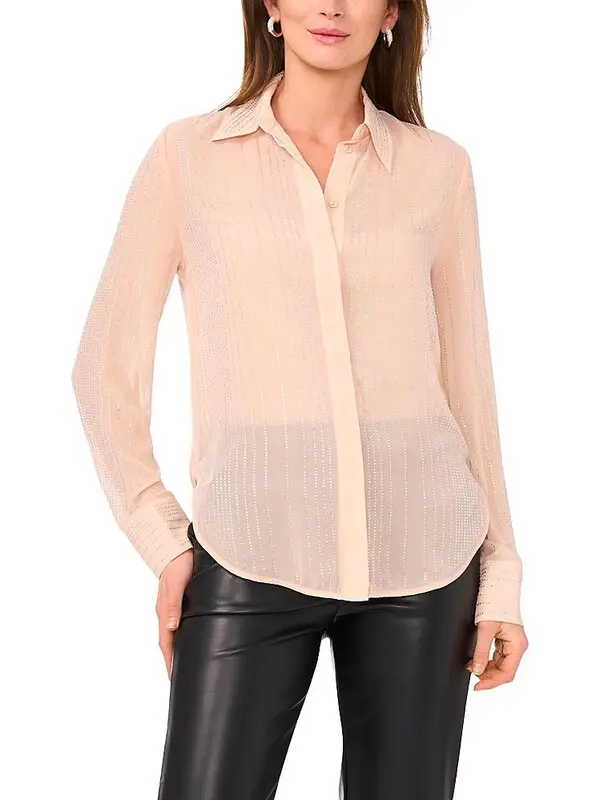 Vince Camuto Collared Blouse - Rich Cream