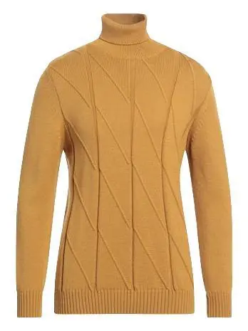 DANIELE ALESSANDRINI Long Sleeve Turtleneck Sweater - Yellow