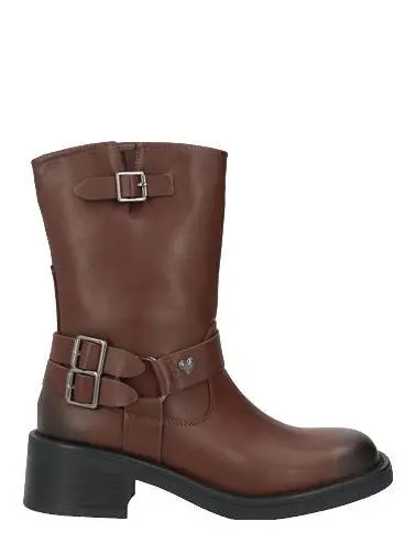 TUA BY BRACCIALINI Biker Ankle Boots - Brown