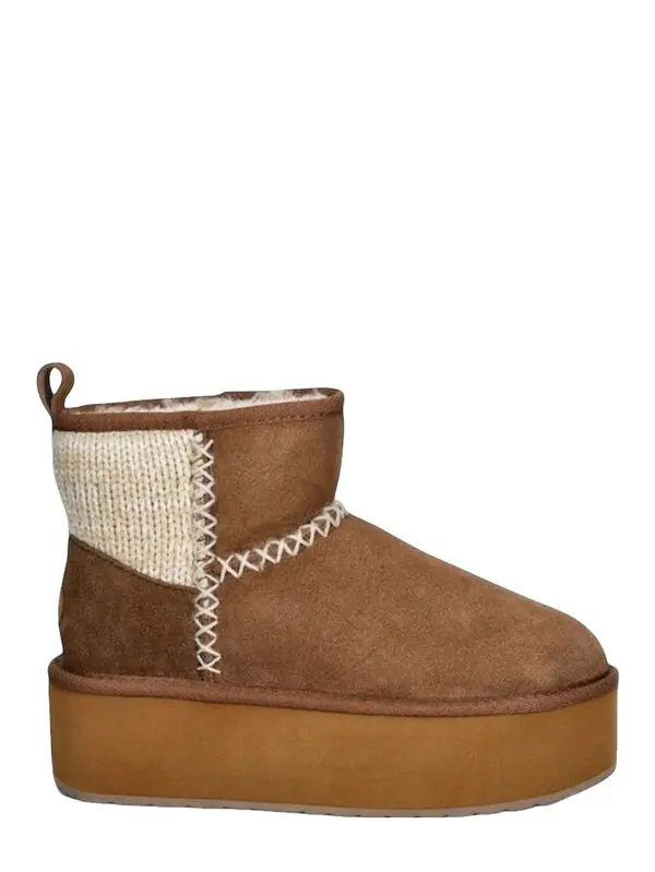 EMU AUSTRALIA Stinger Knit Flatform Boot - Chestnut