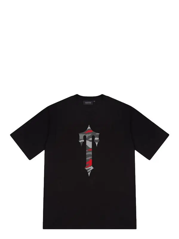 Trapstar Irongate Camo T Tee Shirt - Black/infrared Edition