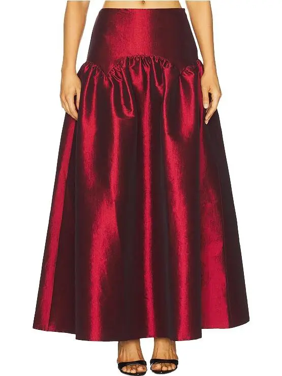 MORE TO COME Carson Skirt - Oxblood