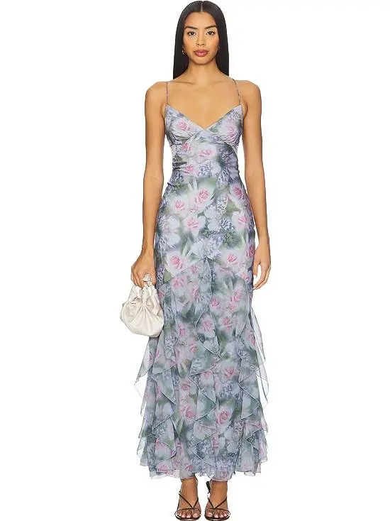 For Love & Lemons Elea Maxi Dress - Purple