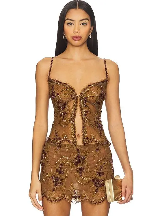 MIRROR PALAIS Gurana Camisole - Brown