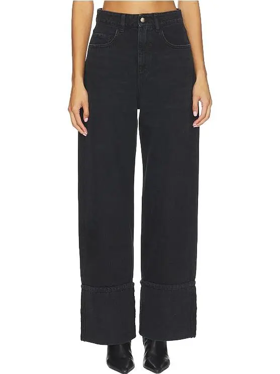 ICON DENIM LA Kiki Wide-leg Jeans - Graphite Black