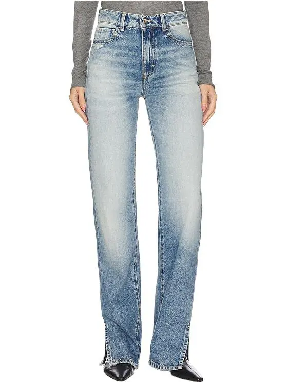 ICON DENIM LA Jodie Straight Jeans - Smoke Blue