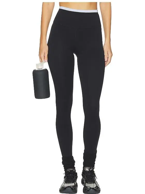 P.E Nation Vita Full Length Legging In Black - Black & Heather Blue