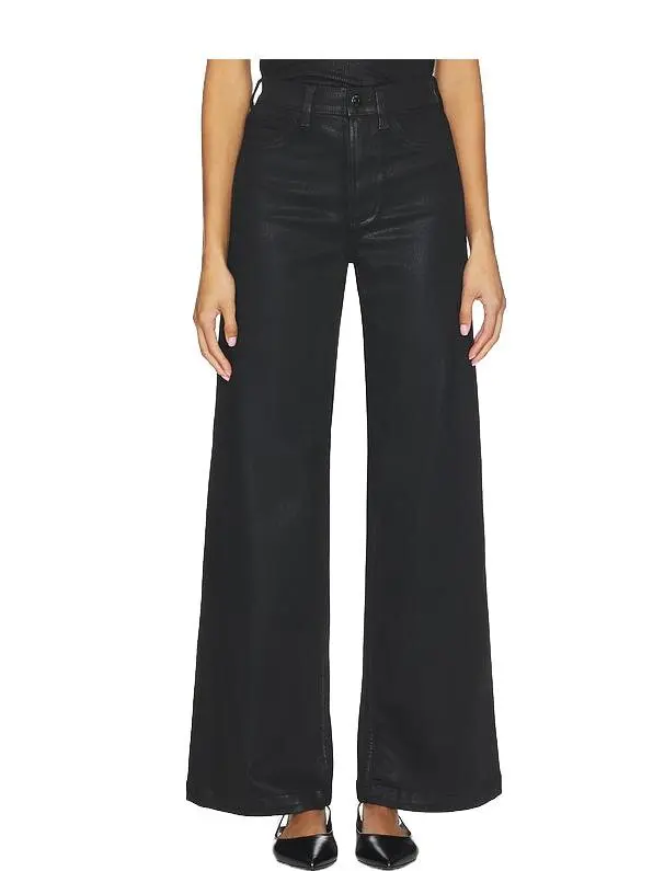PISTOLA Lana High Rise Ultra Wide Leg - Coated Noir