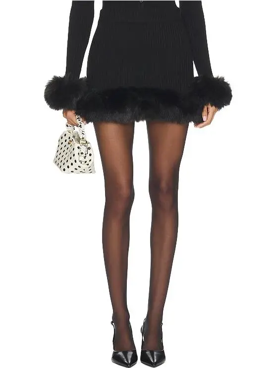 Show Me Your Mumu Fran Mini Skirt - Black Knit
