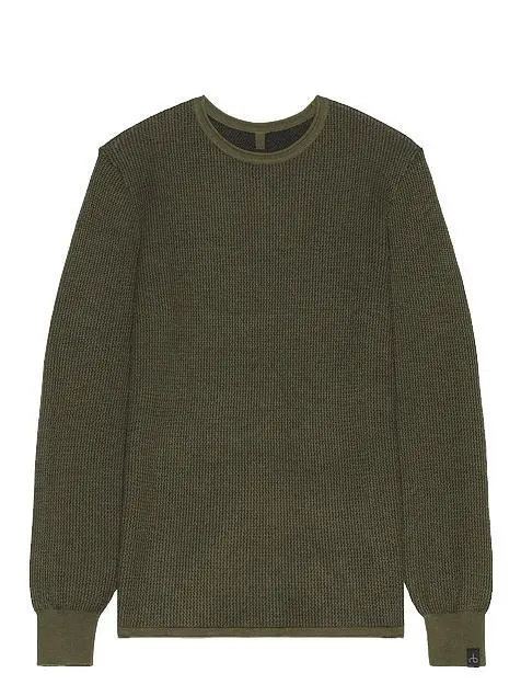 Rag & Bone Gregory Merino Long Sleeve Crew Sweater - Dark Green