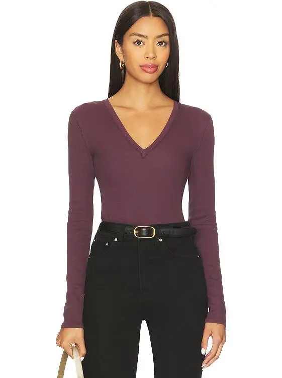 Free People We The Free Neria Long Sleeve - Vintage Grape