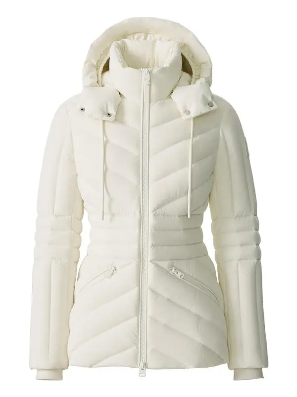 Mackage Nadia-nfz Fitted Down Jacket - Cream