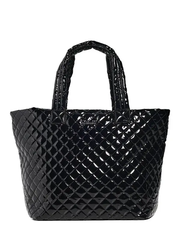 Mz Wallace Large Metro Tote Deluxe - Black Lacquer