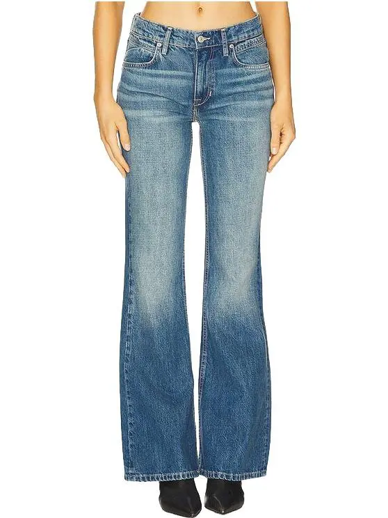 Free People X We The Free West Coast Relaxed Flare Jeans - Denim-medium