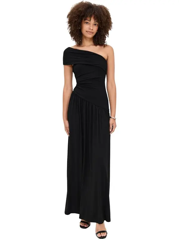 RUNAWAY THE LABEL Lara Shoulder Maxi Dress - Black