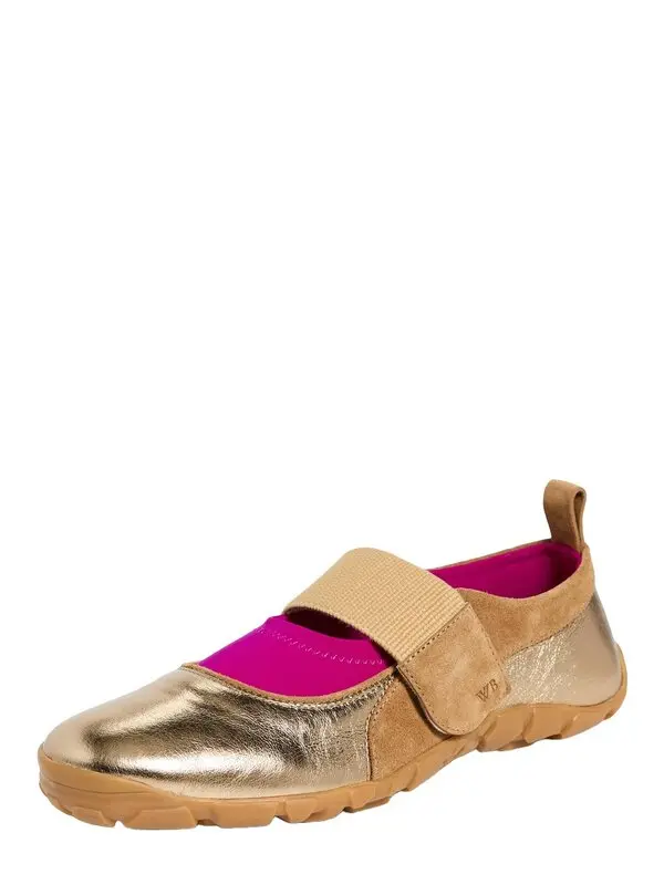 WALES BONNER Strap Sneakers - Gold/beige/fuchsia