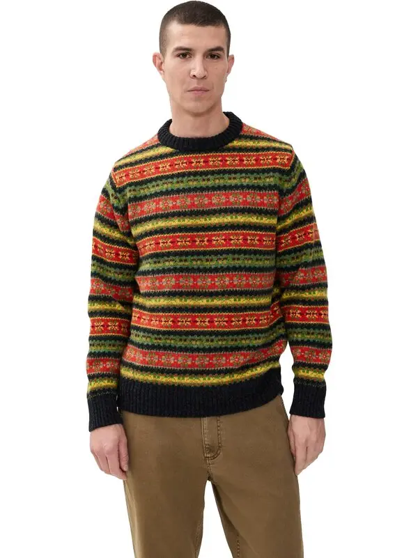 NICHOLAS DALEY Fair Isle Crewneck Sweater - Fairisle