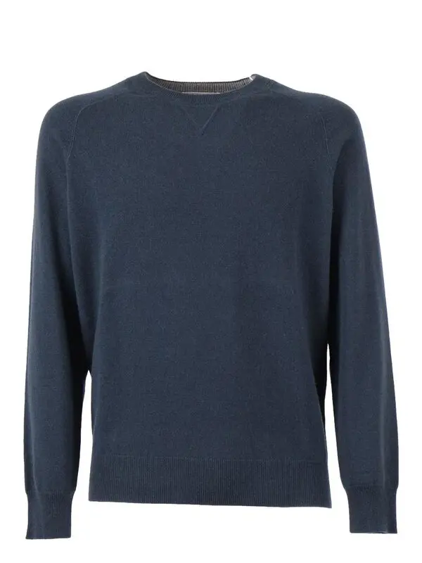 KANGRA Crew Neck Cashmere Sweatshirt - Blue