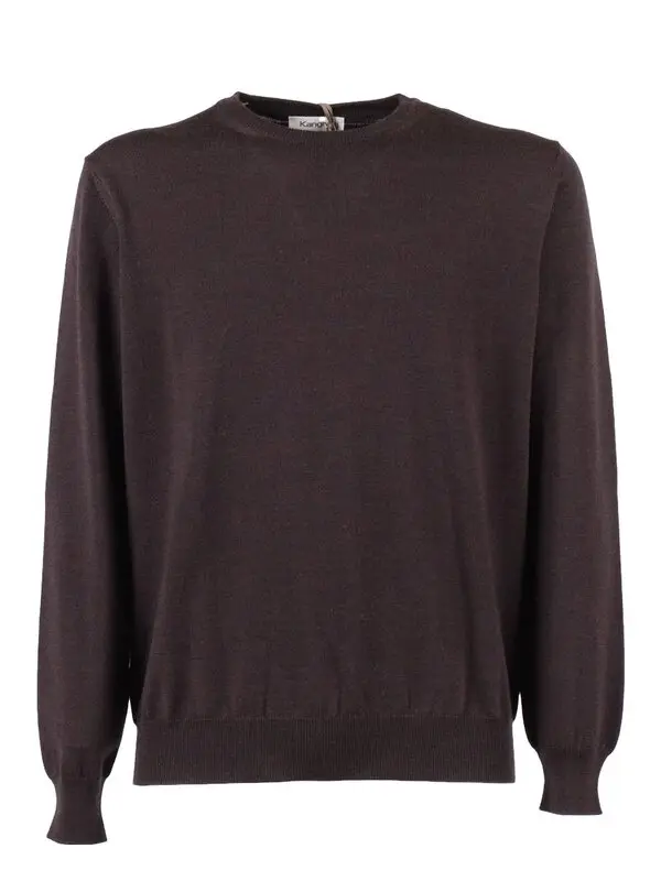 KANGRA Crew Neck Sweater - Brown