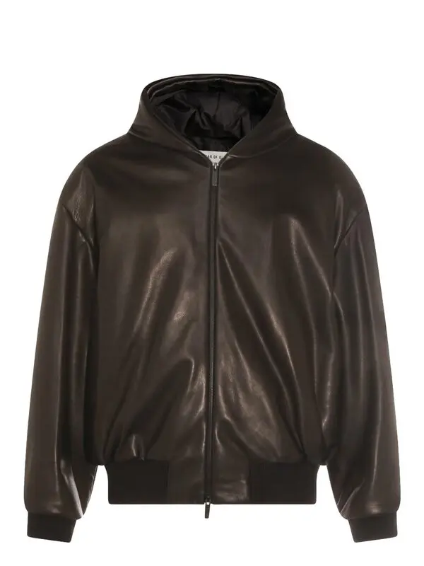 Fear Of God Leather Jacket - Black