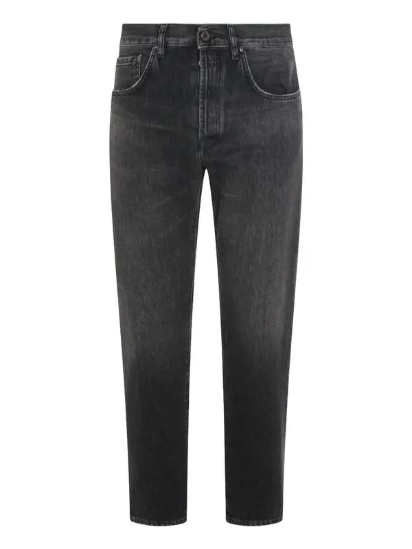 PT TORINO Dark Cotton Straight Leg Jeans - Grey
