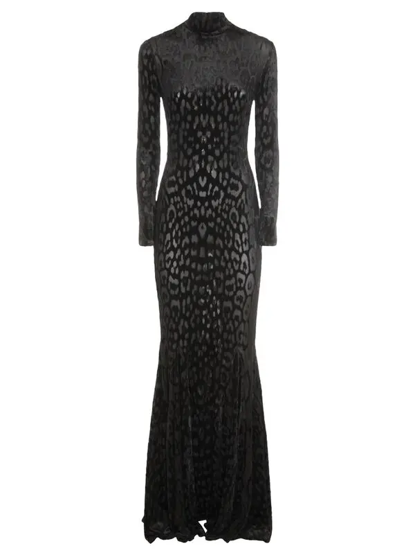 Roberto Cavalli Viscose Long Dress - Black