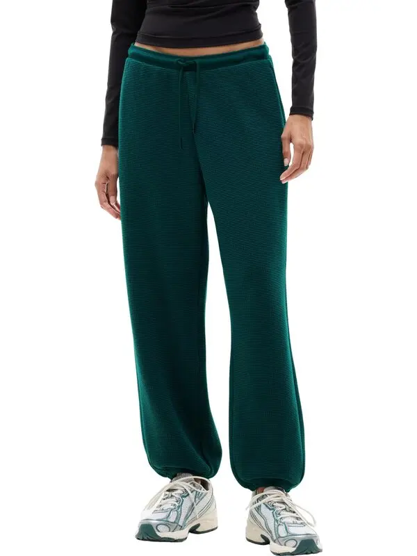 Athleta Tranquil Mid-rise Waffle Jogger - Pine