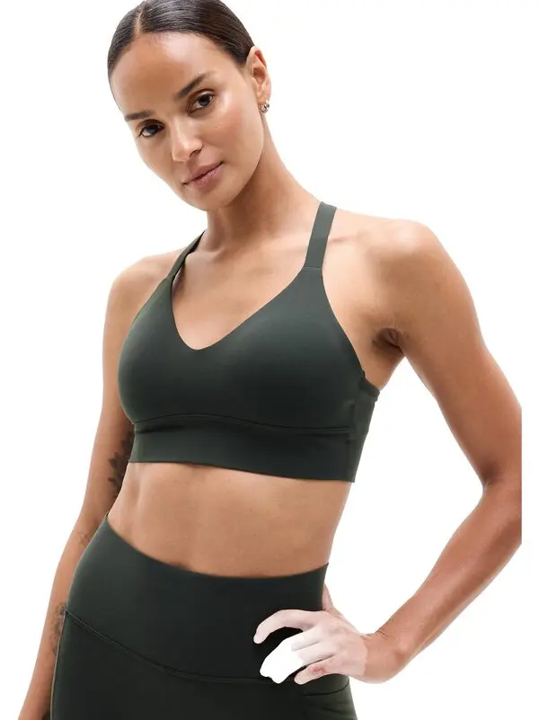 Athleta Perfect Form Longline Bra A-c - Elm